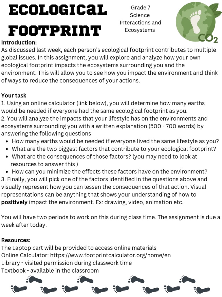Analyzing Your Ecological Footprint | PDF | Ecology | Natural Environment