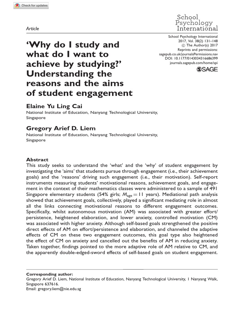 Why Do I Study and What Do I Want To Achieve by Studying Understanding ...