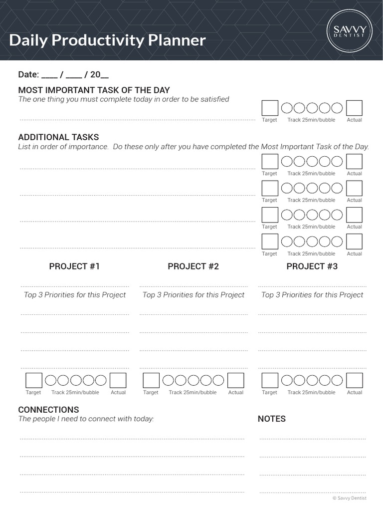 Daily Productivity Planner 1 | PDF