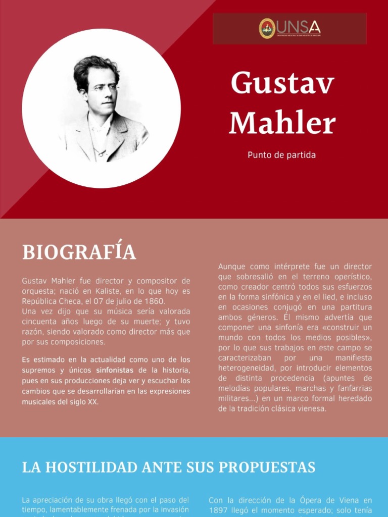 Gustav Mahler - Punto de Partida | PDF | Composiciones | Composiciones Musicales