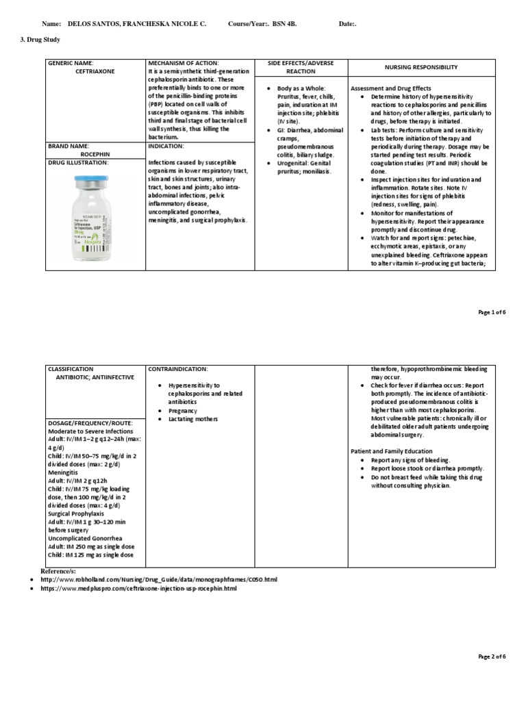 Drug Study Nicole | PDF | Clinical Medicine | Medical Specialties
