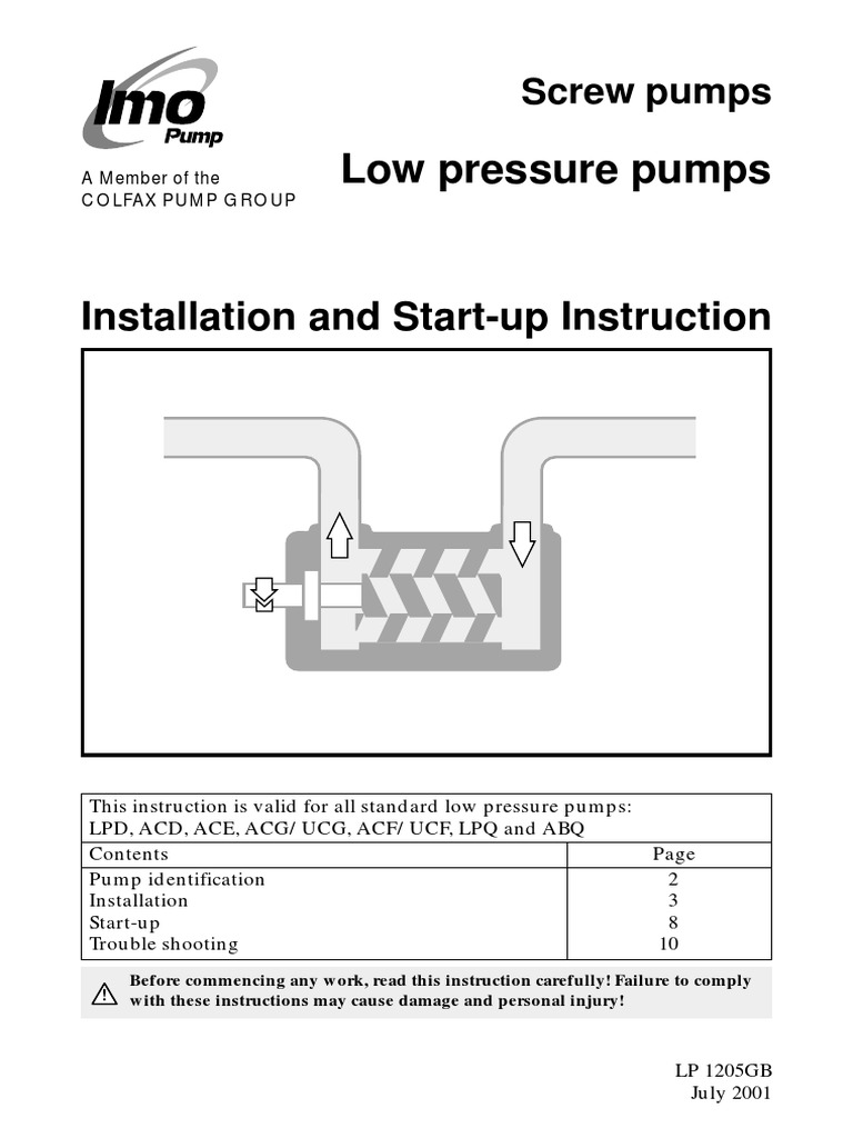 Instruction Manual | PDF | Pump | Valve