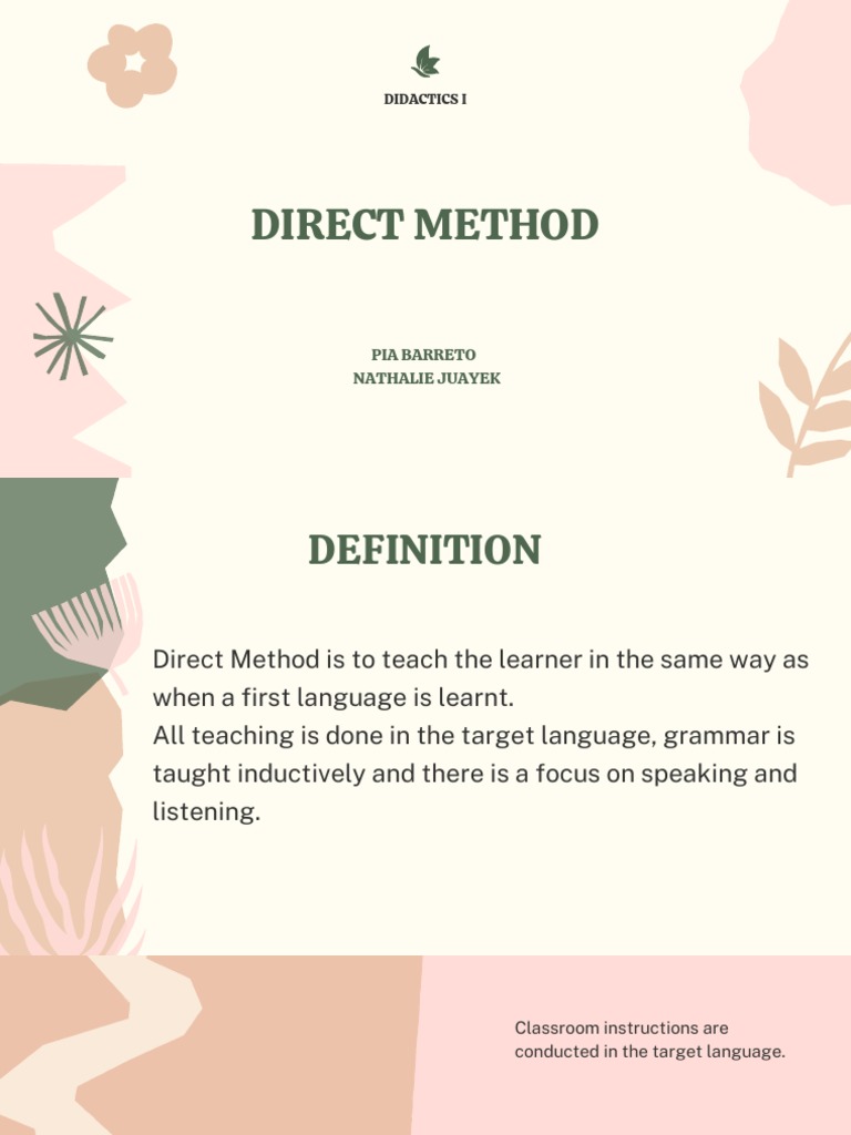 Direct Method | PDF | Second Language | Cognitive Psychology