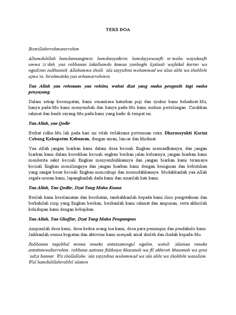Teks Doa | PDF