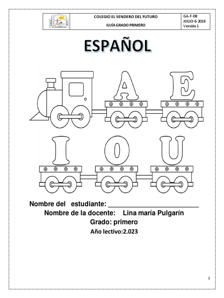 Guía de actividades para el aprendizaje de vocales y consonantes en ...