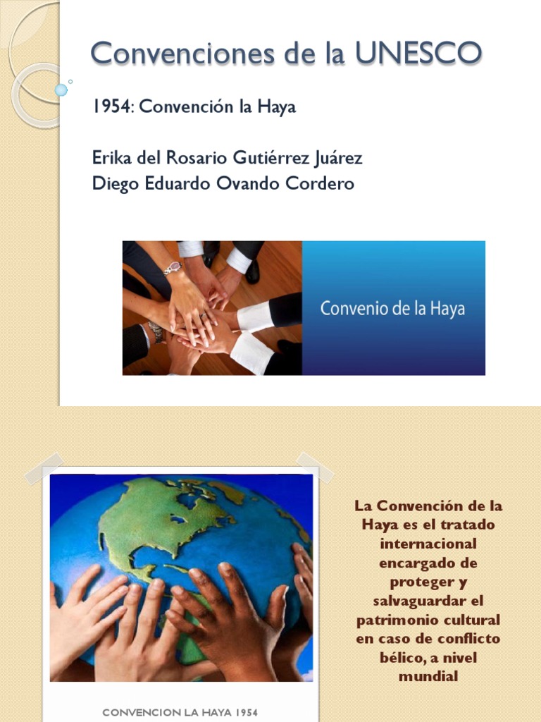 El Convenio de La Haya (UNESCO) | PDF | Justicia | Crimen y violencia