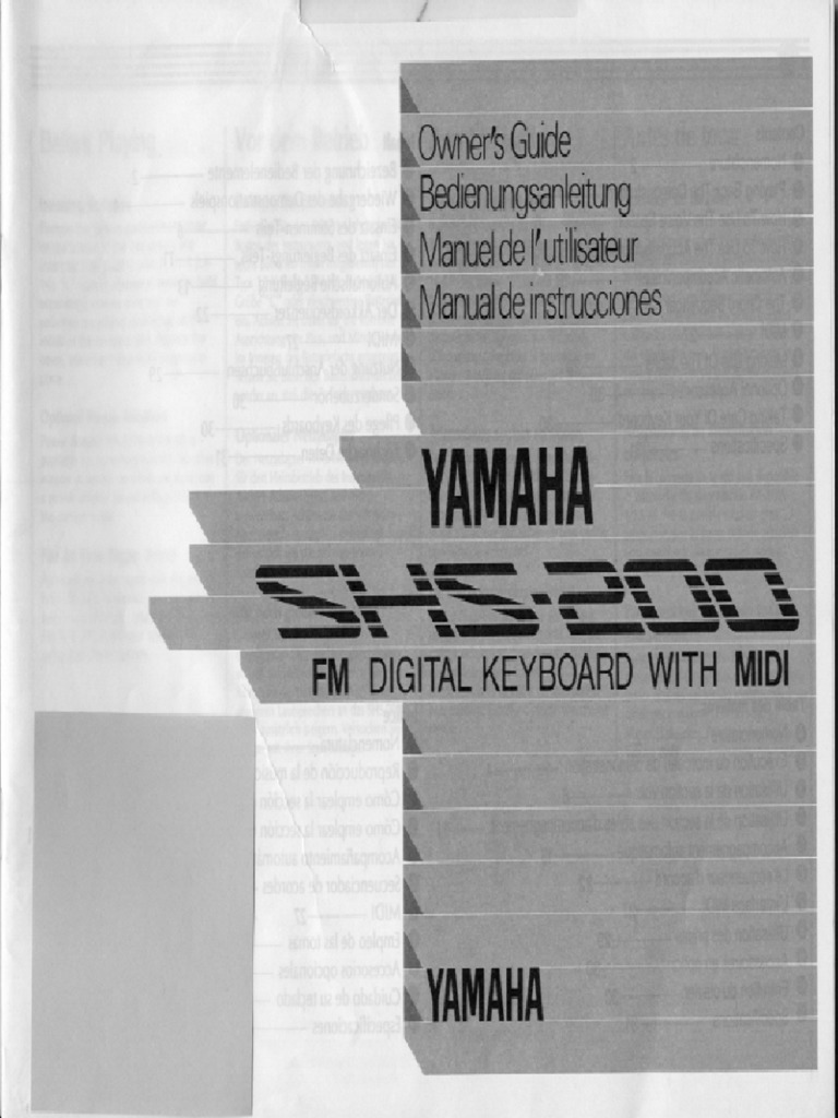 Yamaha SHS-200 | PDF