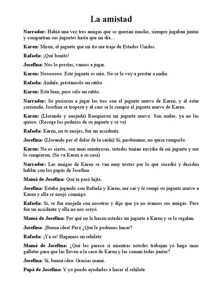 Cuento La Amistad Pdf