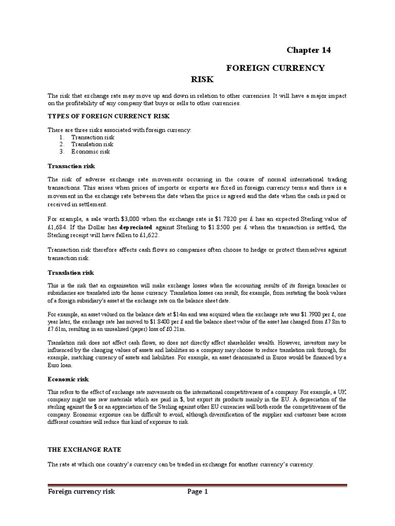 Chapter 11. Foreign Currency Risk | PDF | Futures Contract | Option ...