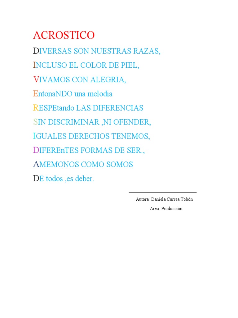 Acrostico Divers | PDF
