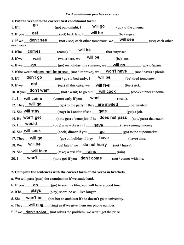 English Exercises | PDF