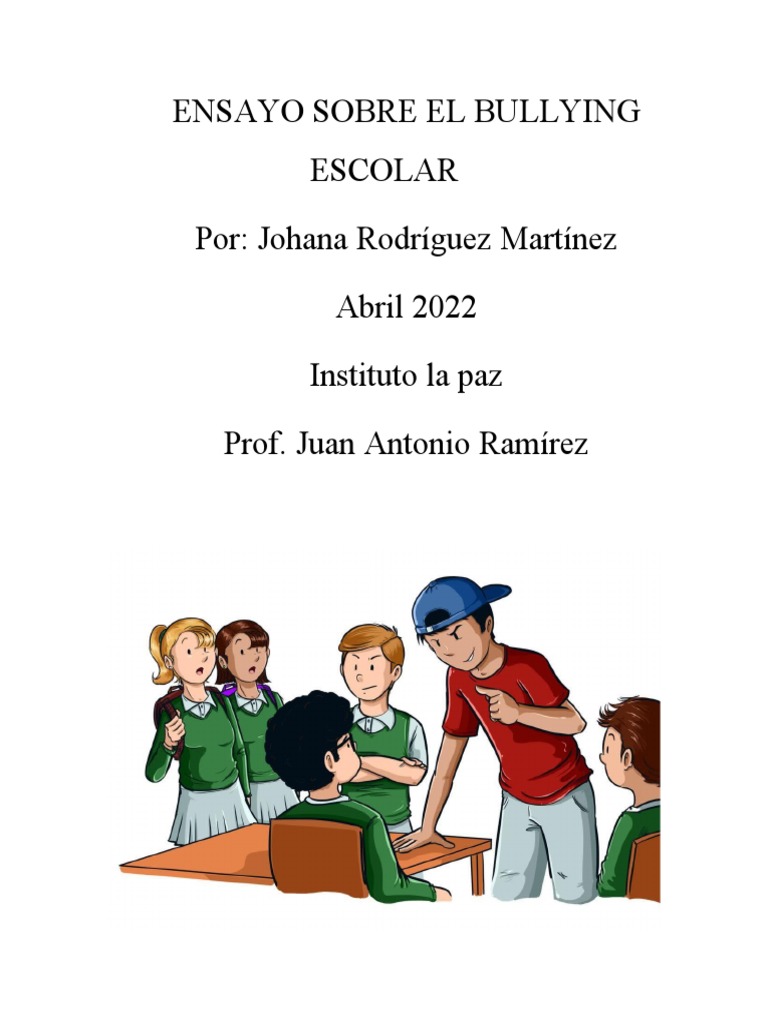 Bullying Escolar | PDF | Ciencias del comportamiento | Psicología Social
