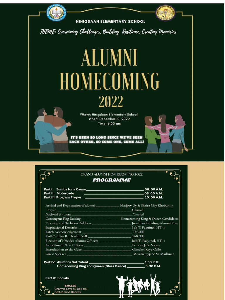Hinigdaan Elementary Alumni Homecoming 2022 | PDF