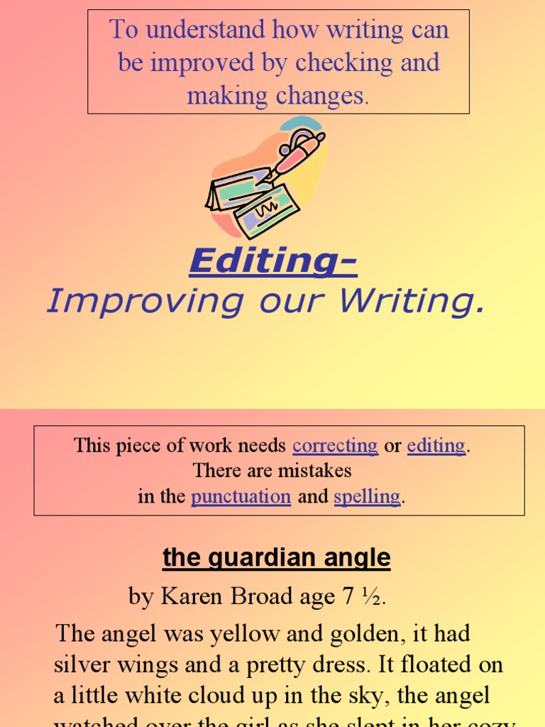 Editing Skills for Writing Improvement | PDF | Language Arts & Discipline