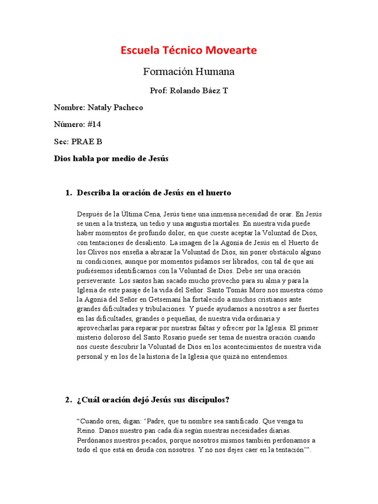 6TO Jesus | PDF | Jesús | Oración