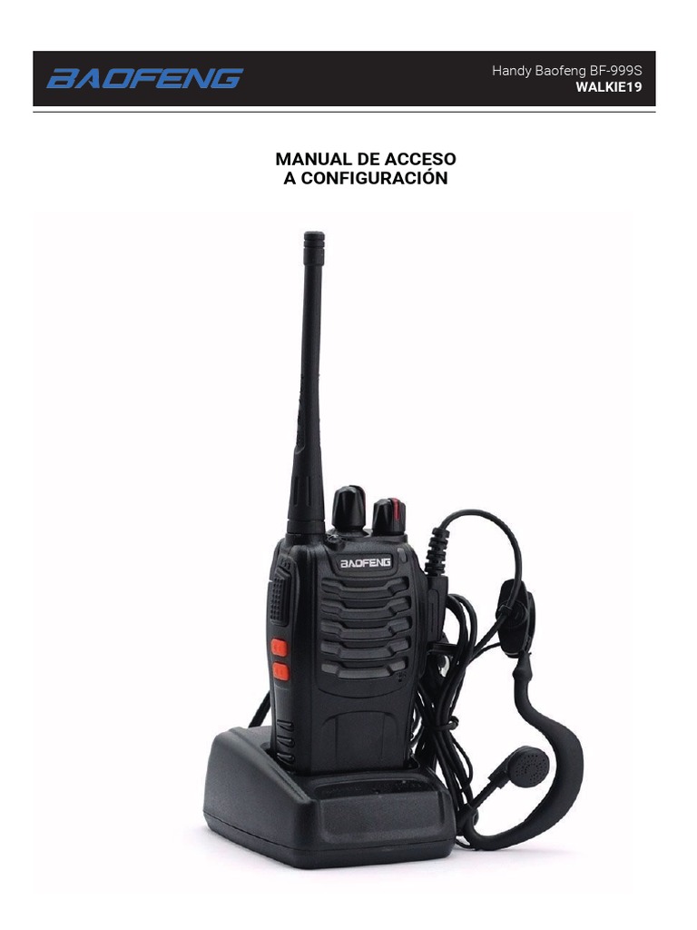 Walkie Baofeng 999S Manual Configuracion | PDF