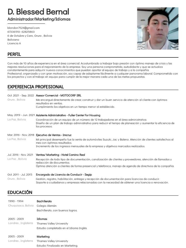 0 Curriculum 1673805660 | PDF | Bolivia | Marketing