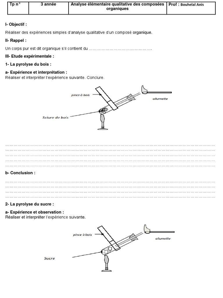 Analyse Élémentaire Qualitative Des Composées Organiques | PDF