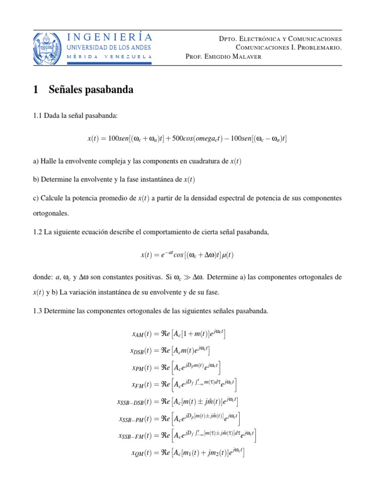 Probl 2 Mod Amp | PDF | Modulación | Transmisor