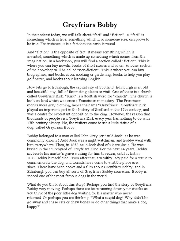 7 Greyfriars Bobby | PDF