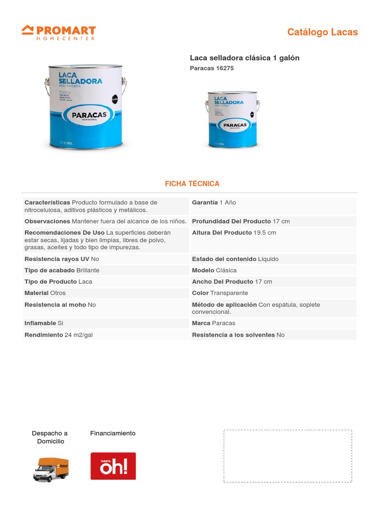 Ficha Tecnica Laca | PDF