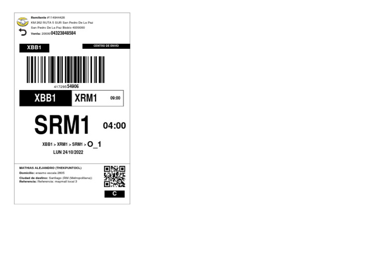 Shipment Labels 221016130203 | PDF