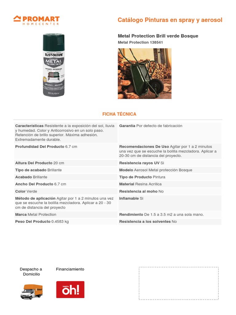 Ficha Tecnica Spray para Metal | PDF
