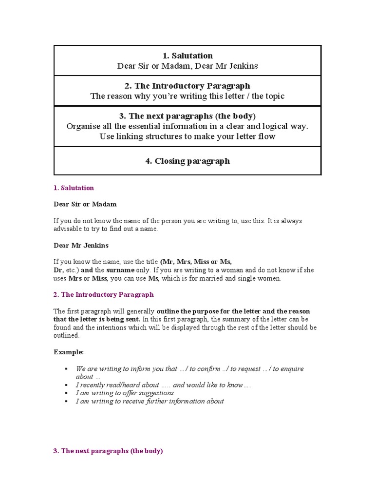 Formal Letter Phrases and Example | PDF | Madam | Cognitive Science