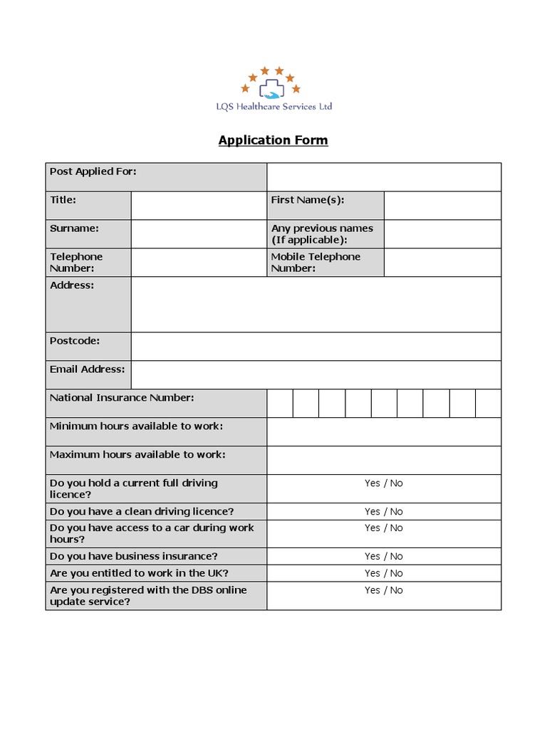 Application Form NEW | PDF
