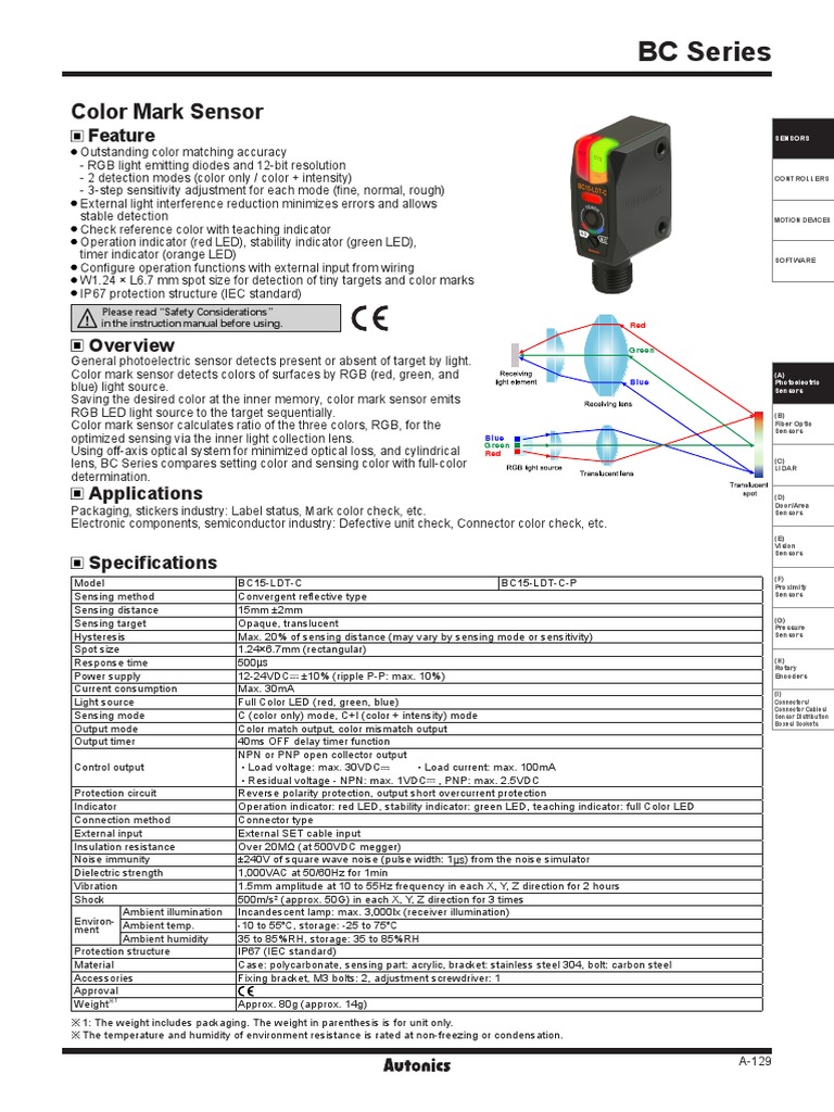 Autonics BC Catalogue | PDF | Light Emitting Diode | Rgb Color Model