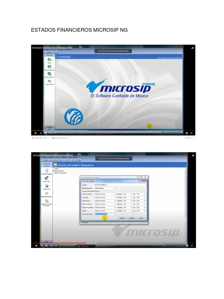 ESTADOS FINANCIEROS MICROSIP NG | PDF