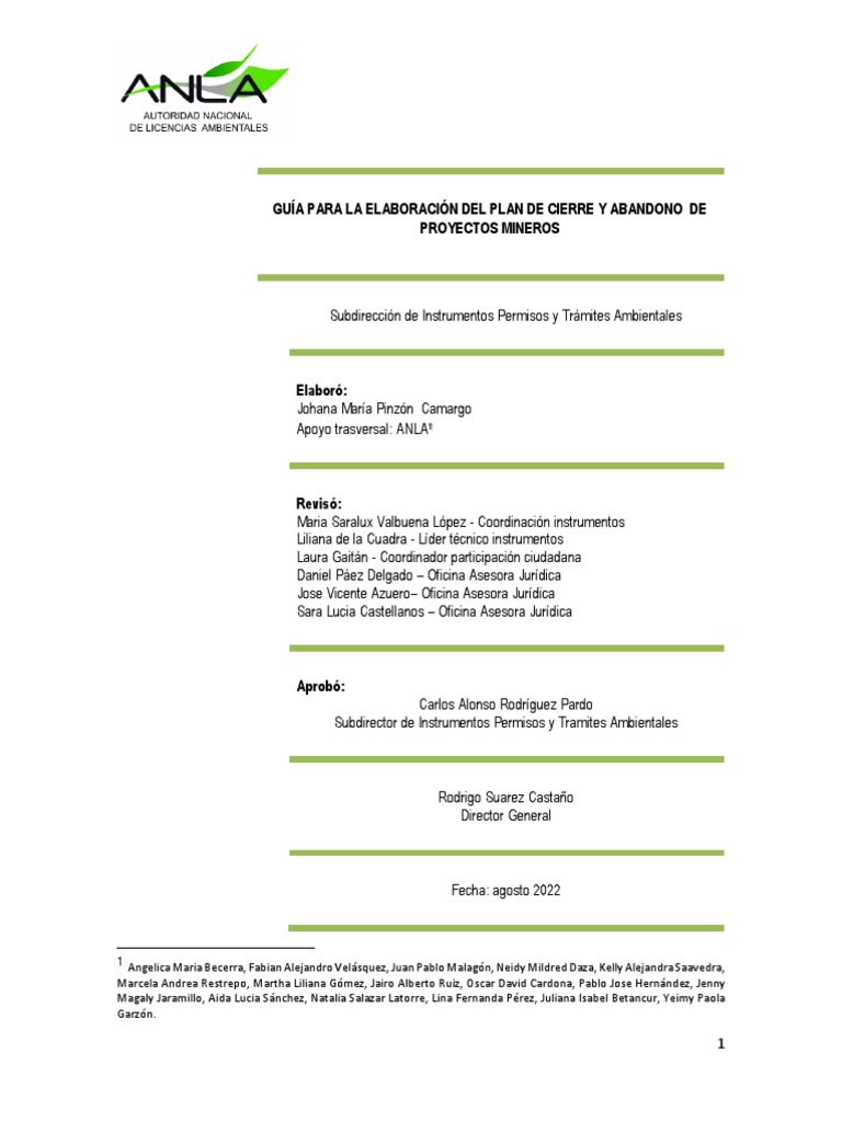 ANEXO 4. Cierre & Abandono | PDF | Evaluación de impacto ambiental | Minería