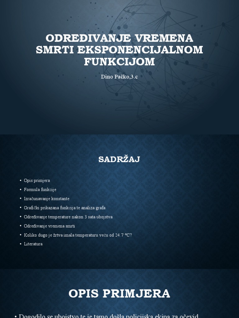 Primjena Eksponencijalne I Logaritamske Funkcije Dino Pačko 3.c | PDF