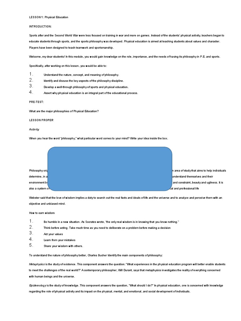 Lesson 1 | PDF | Idealism | Reality