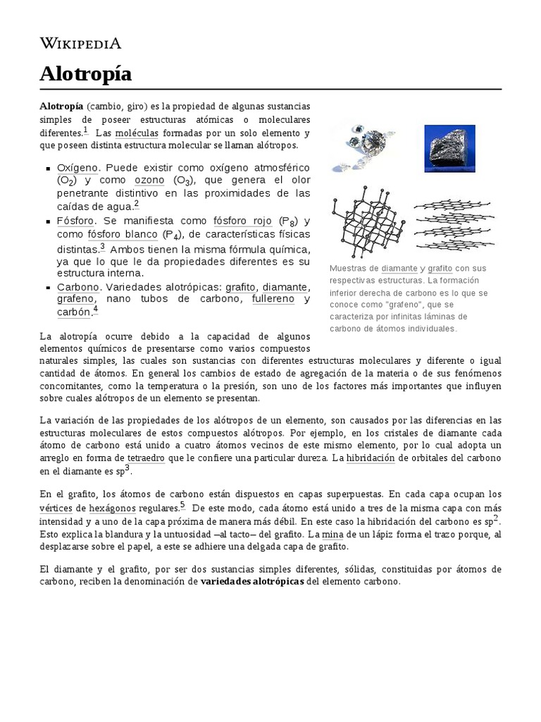 Alotropía | PDF | Sustancias químicas | Química
