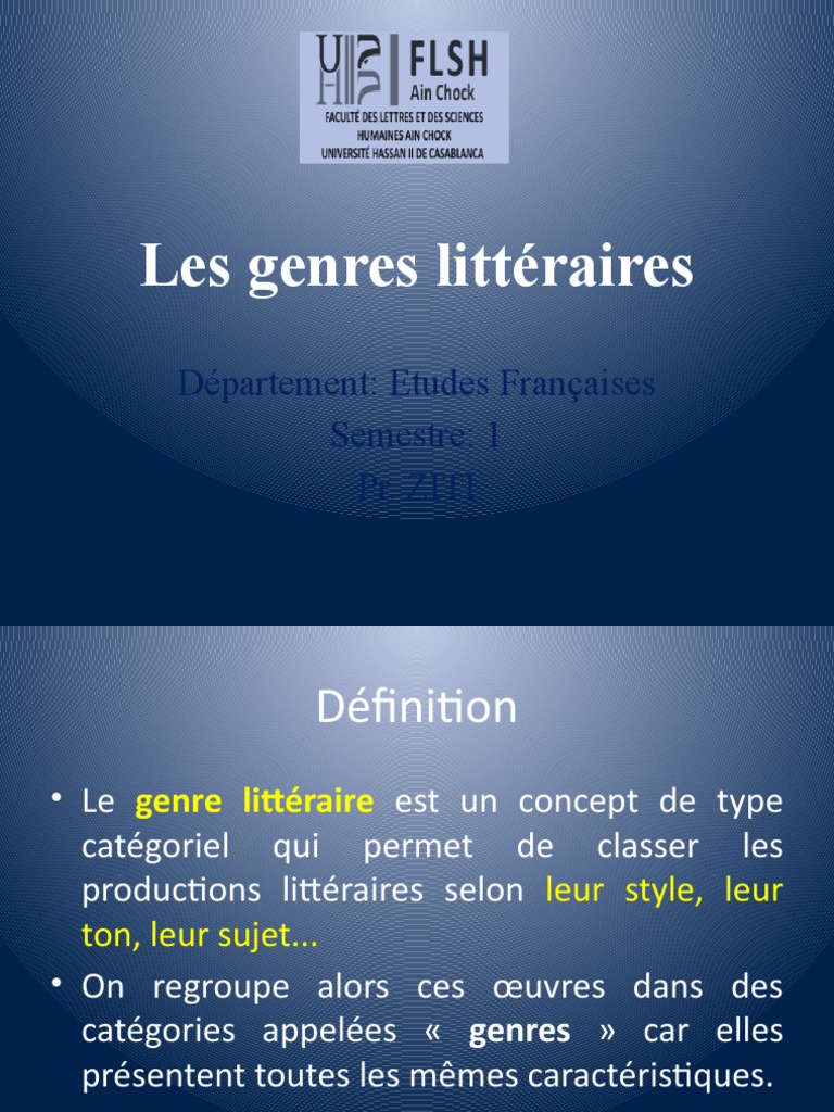 Les Genres Littéraires | PDF