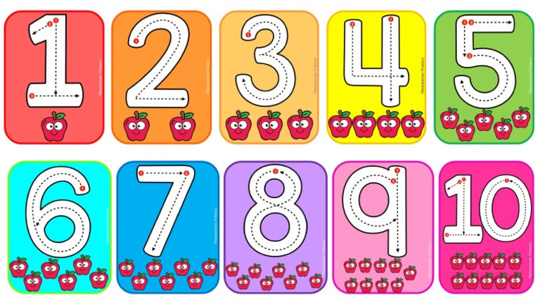 Tarjetas Numeros 1 Al 10 | PDF