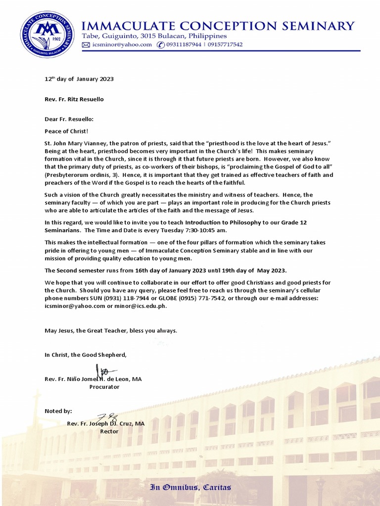 Invitatin Letter To Teacher | PDF