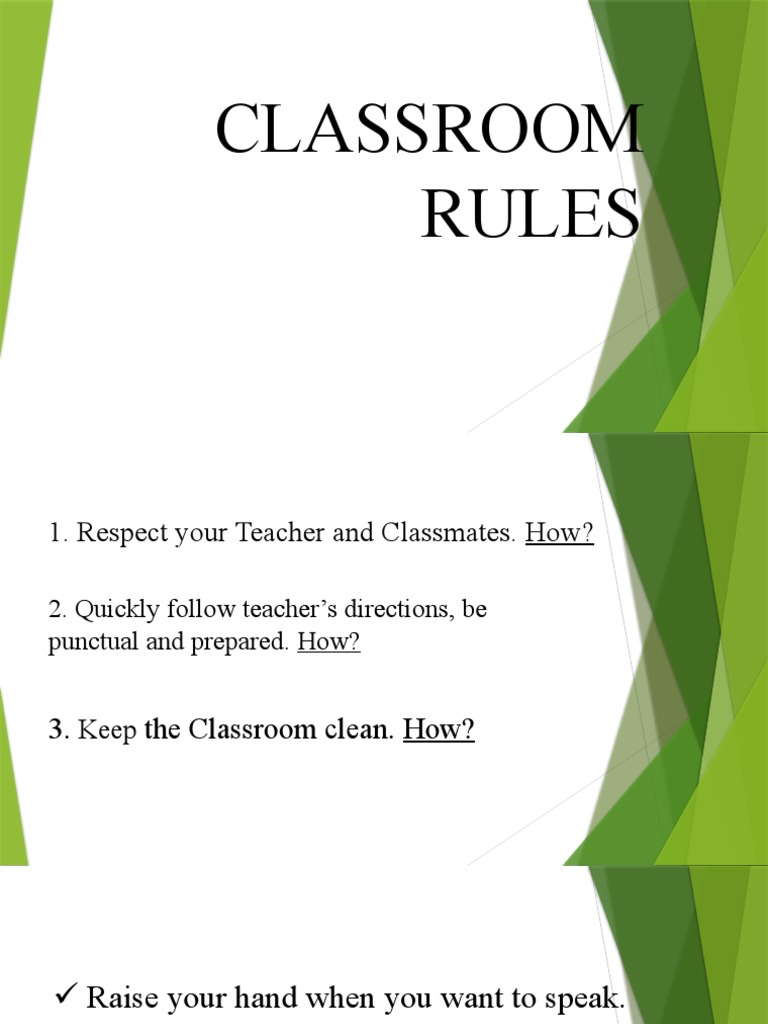 Classroom Rules | PDF