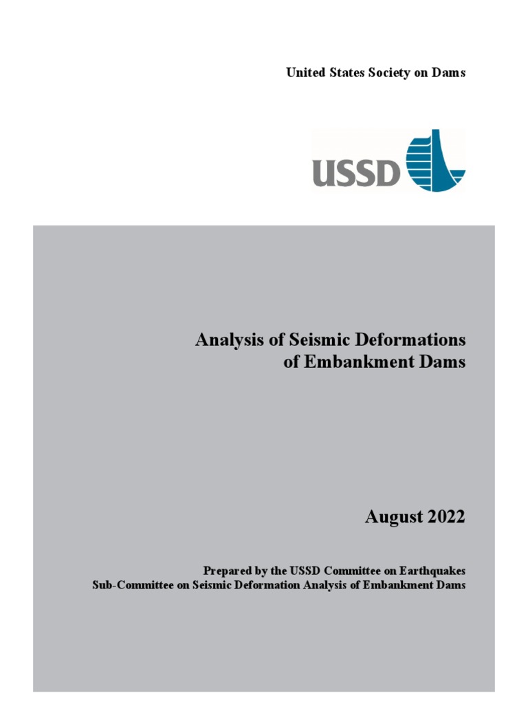 USSD 2022 Analysis of Seismic Deformations of Embankment Dams | PDF | Dam | Earthquakes