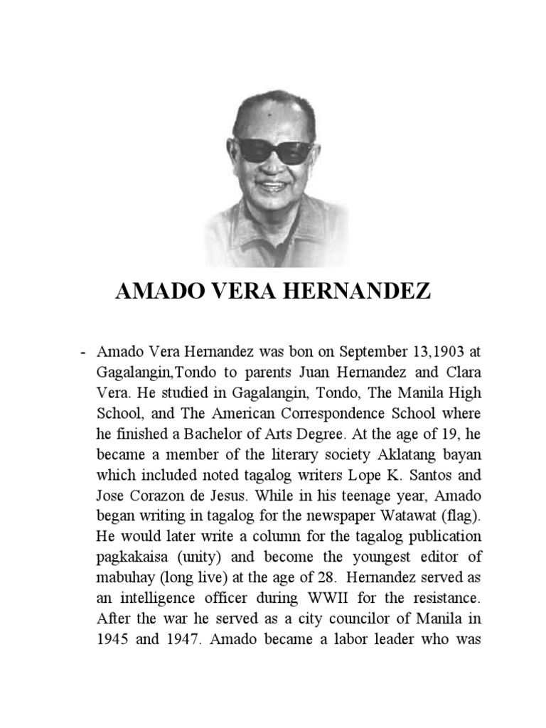 Amado V. Hernandez | PDF