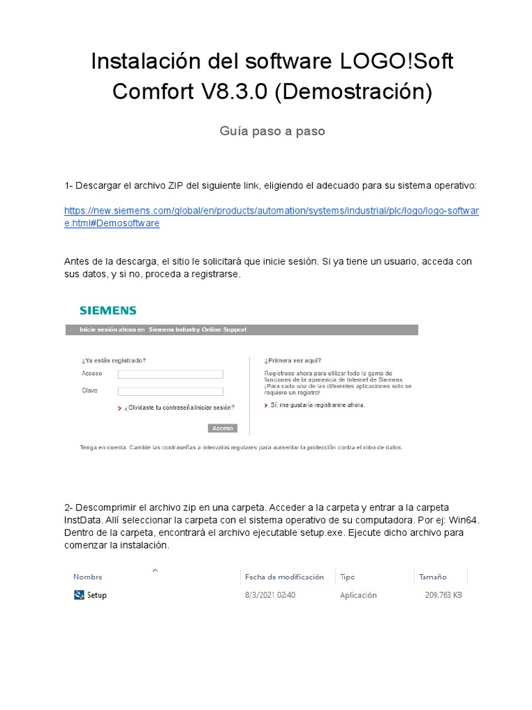 Tutorial Instalación LOGO!Soft Comfort | PDF