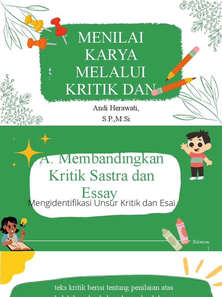 Kritik Dan Esai KLS Xii | PDF