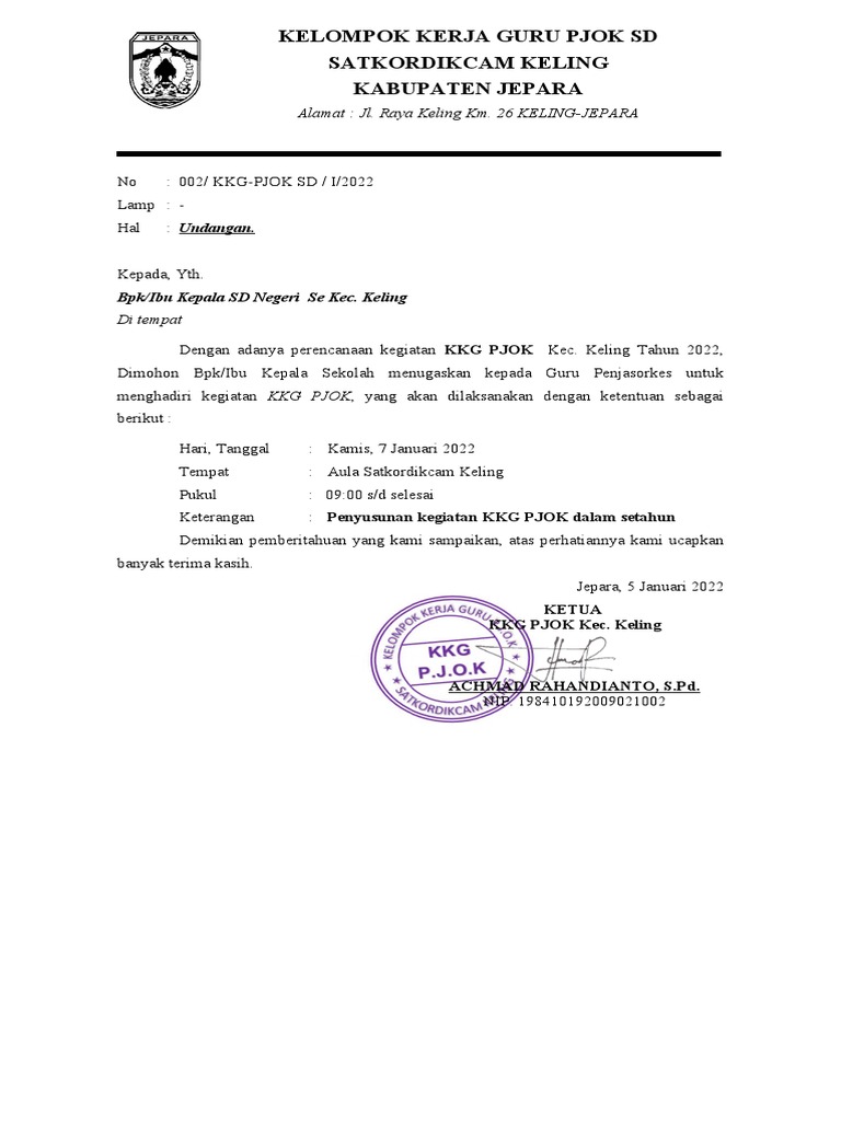 3 Undangan Kkgo LENGKAP 2022 | PDF