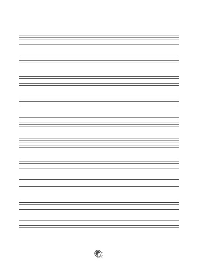 Hoja Pentagramada 10 Pentagramas 5 Grupos | PDF