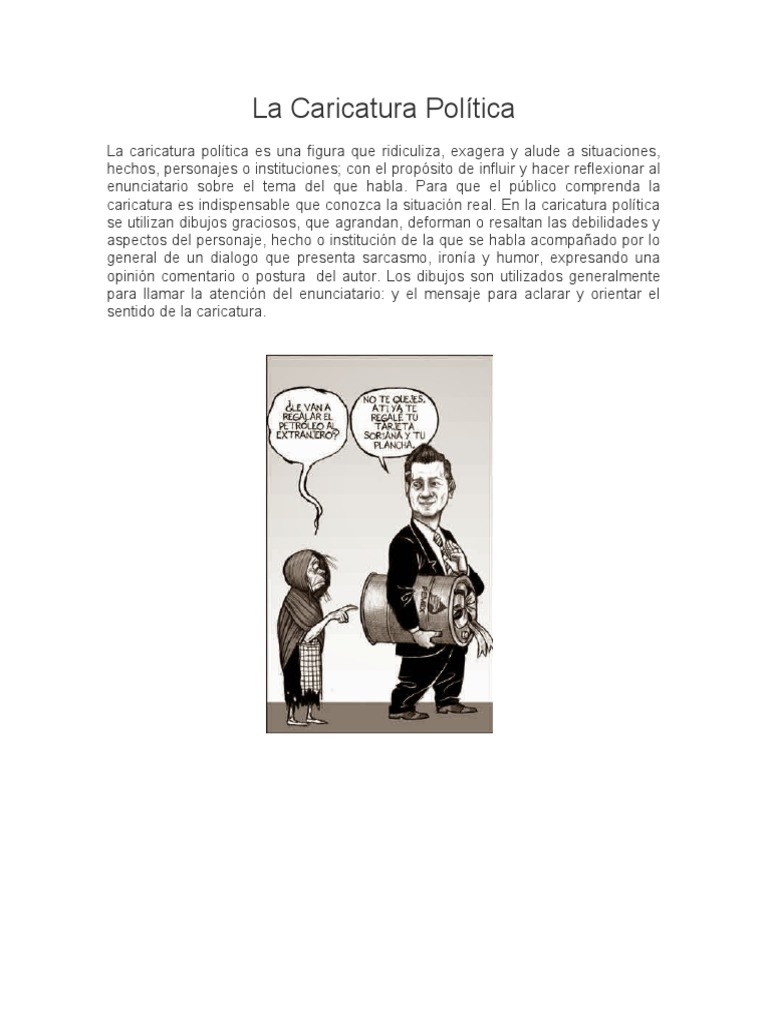 La Caricatura Política: Un Arte Para El Comentario Social y La Sátira ...