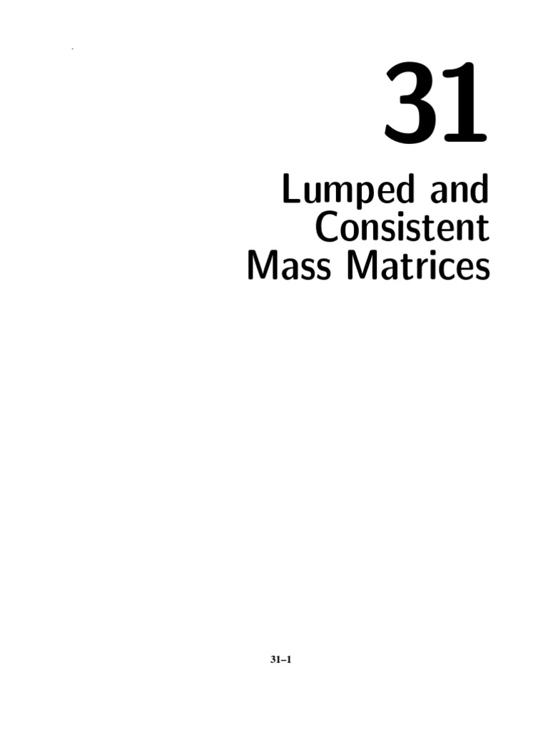 Mass Matrix | PDF | Matrix (Mathematics) | Finite Element Method