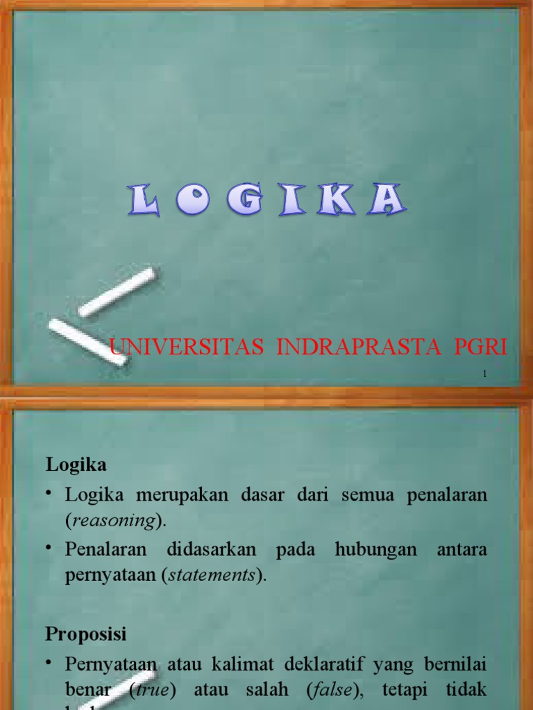 PERTEMUAN IV Logika | PDF | Metode & Bahan Ajar | Seni & Disiplin Bahasa
