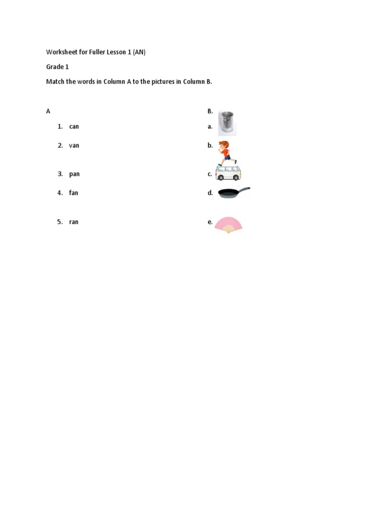Worksheet For Fuller Lesson 1 | PDF