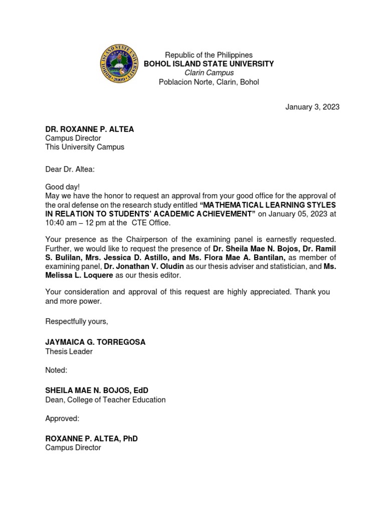 Letter Sa Mga Panel Inag Finals | PDF | Thesis | Academia
